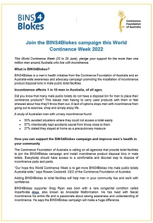 World Continence Week 2022 Campaign Resources | Continence Foundation ...